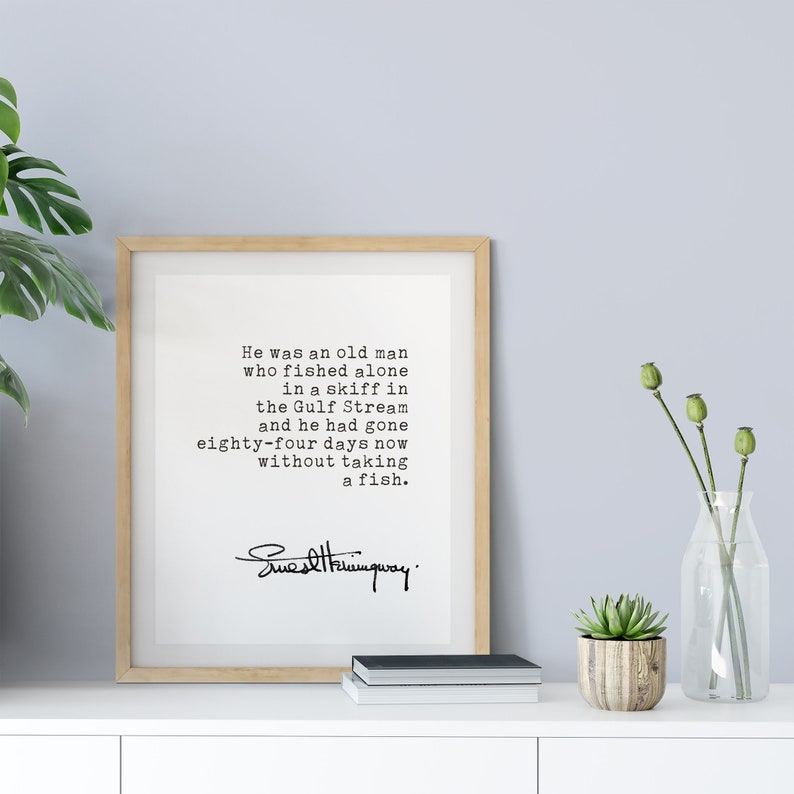Ernest Hemingway Quote Motivation Poster Digital Download - Etsy