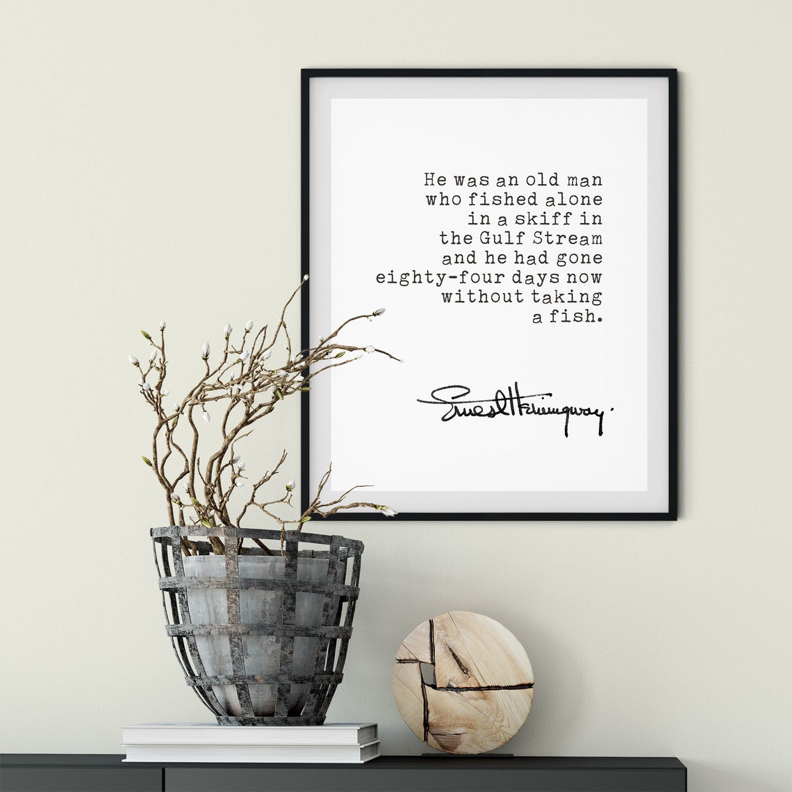 Ernest Hemingway Quote Motivation Poster Digital Download - Etsy