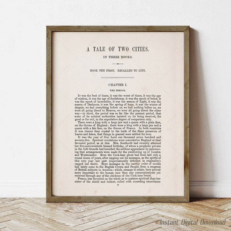 A Tale of Two Cities - Etsy