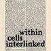 Within Cells Interlinked Quote on an Antique Page, Vladimir Nabokov ...