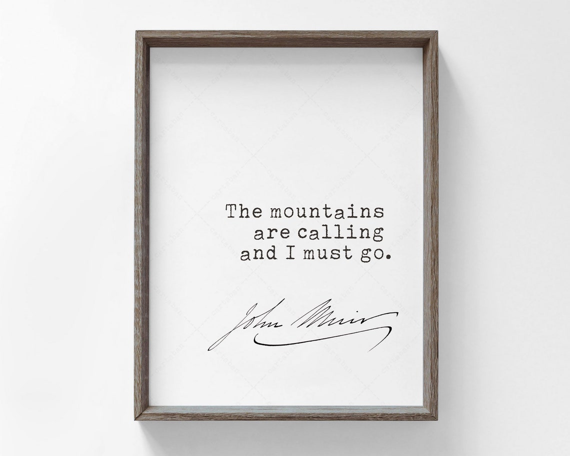 John Muir Quote Digital Download Printable Poster the - Etsy