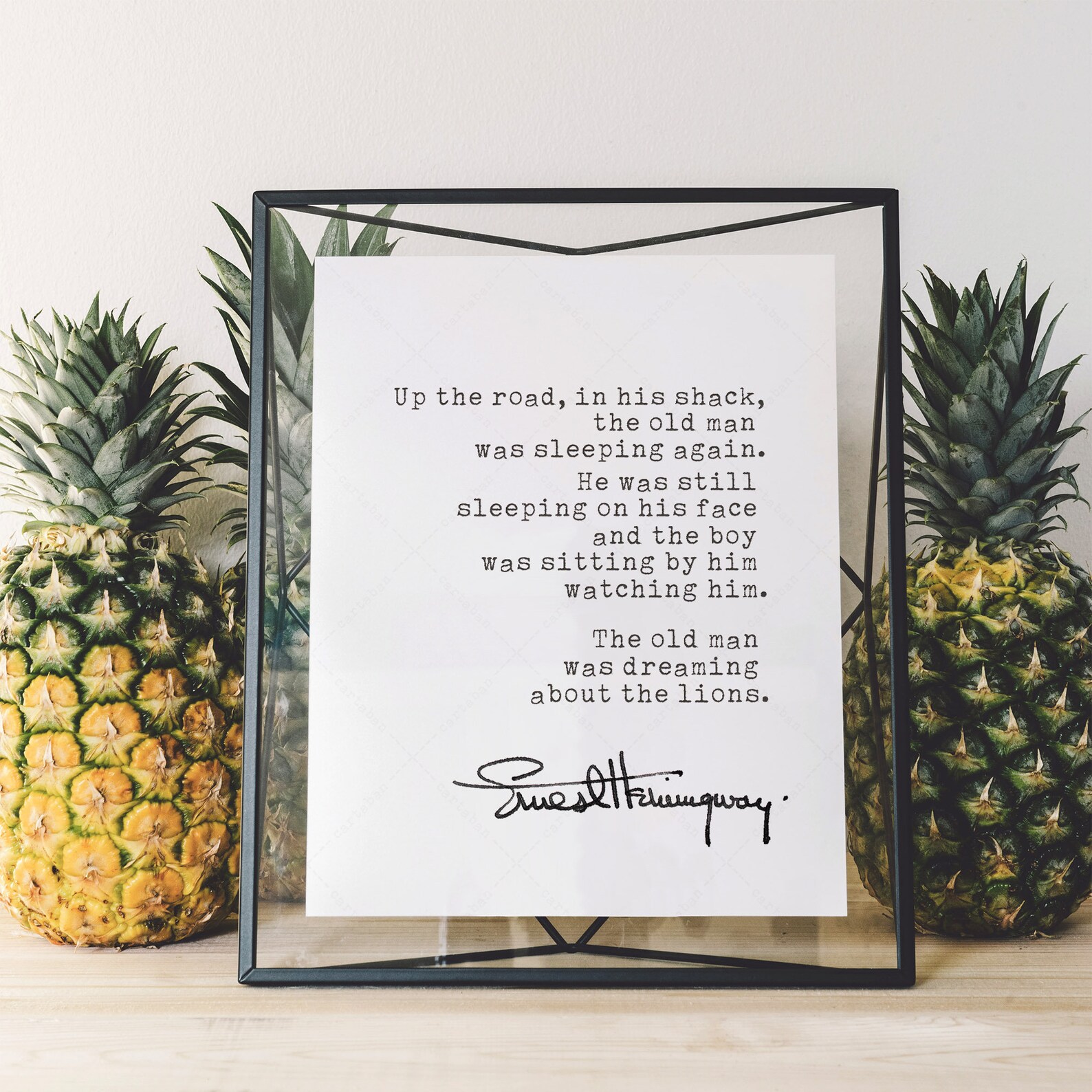 Ernest Hemingway Quote Motivation Poster Digital Download - Etsy