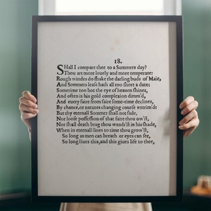 Shall I Compare Thee to a Summers Day? William Shakespeare, Sonnet 18 ...