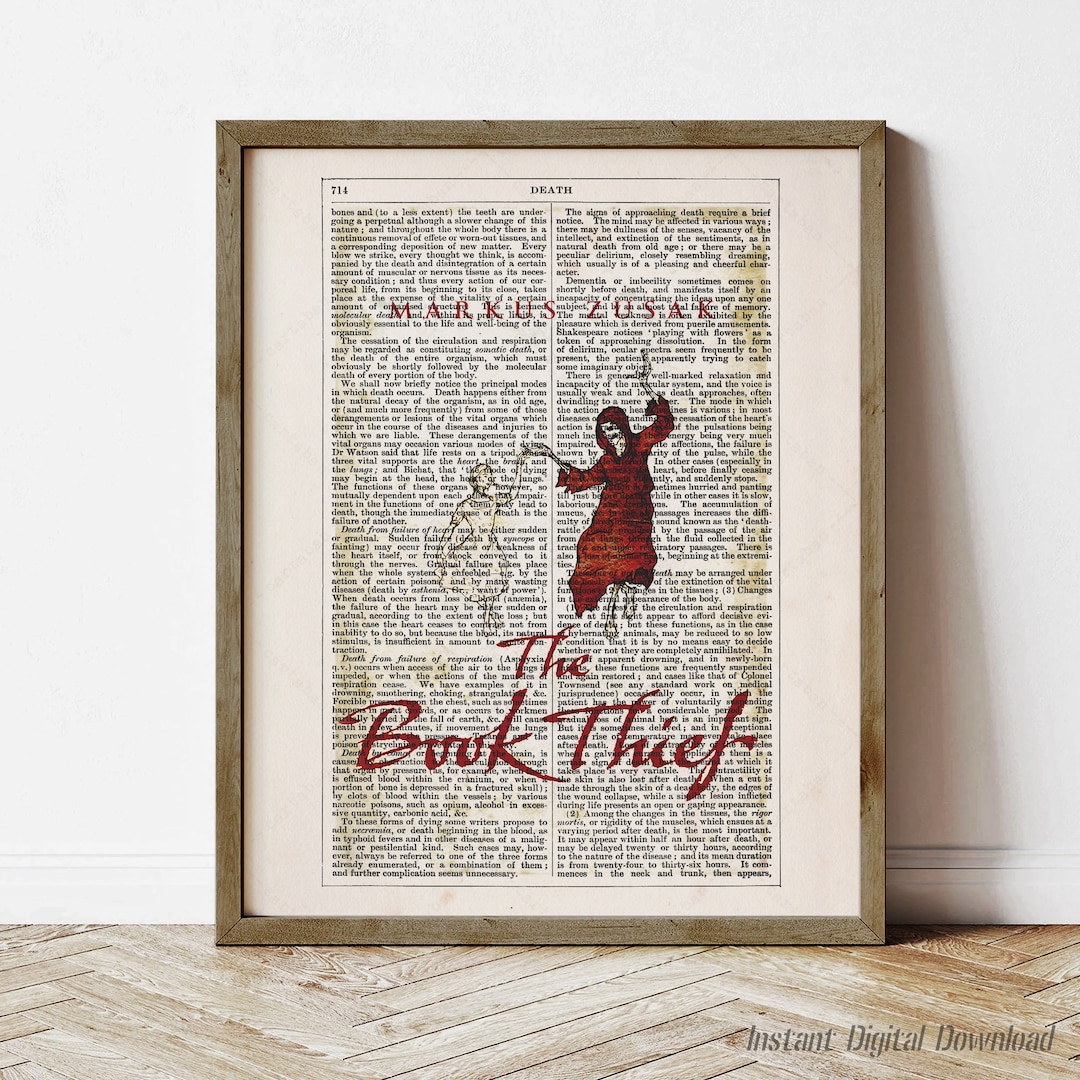 The Book Thief by Markus Zusak, Instant Download, Literary Art Poster ...
