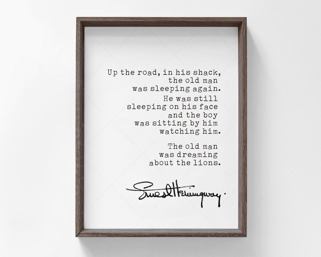 Ernest Hemingway Quote, Motivation Poster, Digital Download Print ...