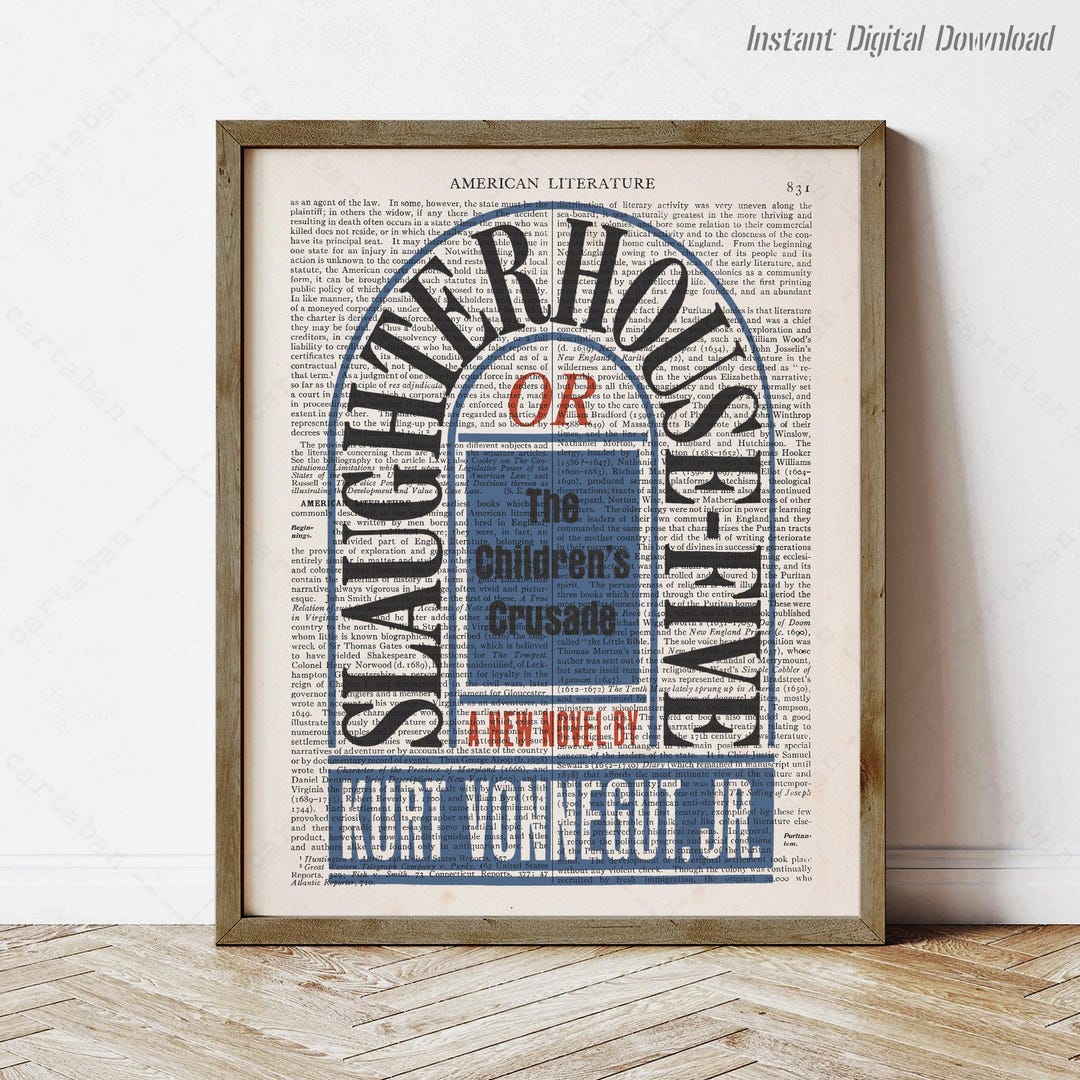 Slaughterhouse-Five Poster, Kurt Vonnegut Jr, Vintage Buchhülle ...