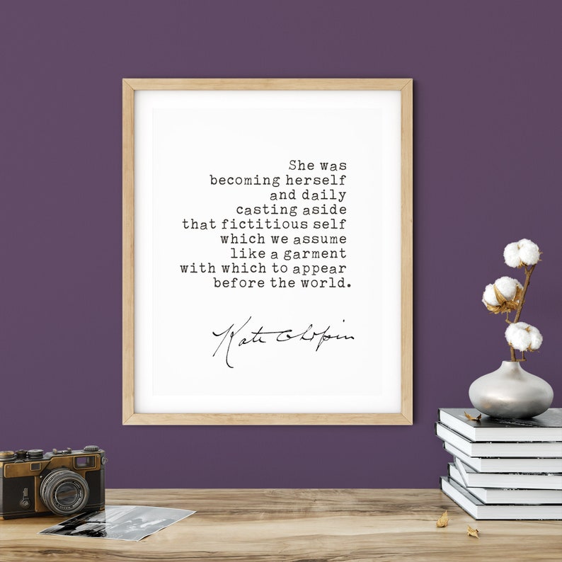 Kate Chopin Quote book lovers gifts digital download print | Etsy