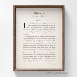 Rebecca Poster, Daphne Du Maurier, Book Lovers Gifts, Digital Download ...