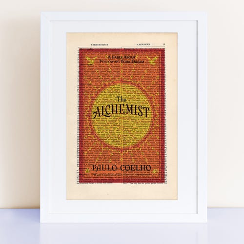 The Alchemist Quote by Paulo Coelho Print on an Antique Page - Etsy