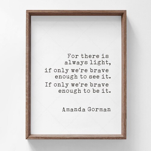 Amanda Gorman Quote Feminist Printable Digital Download | Etsy