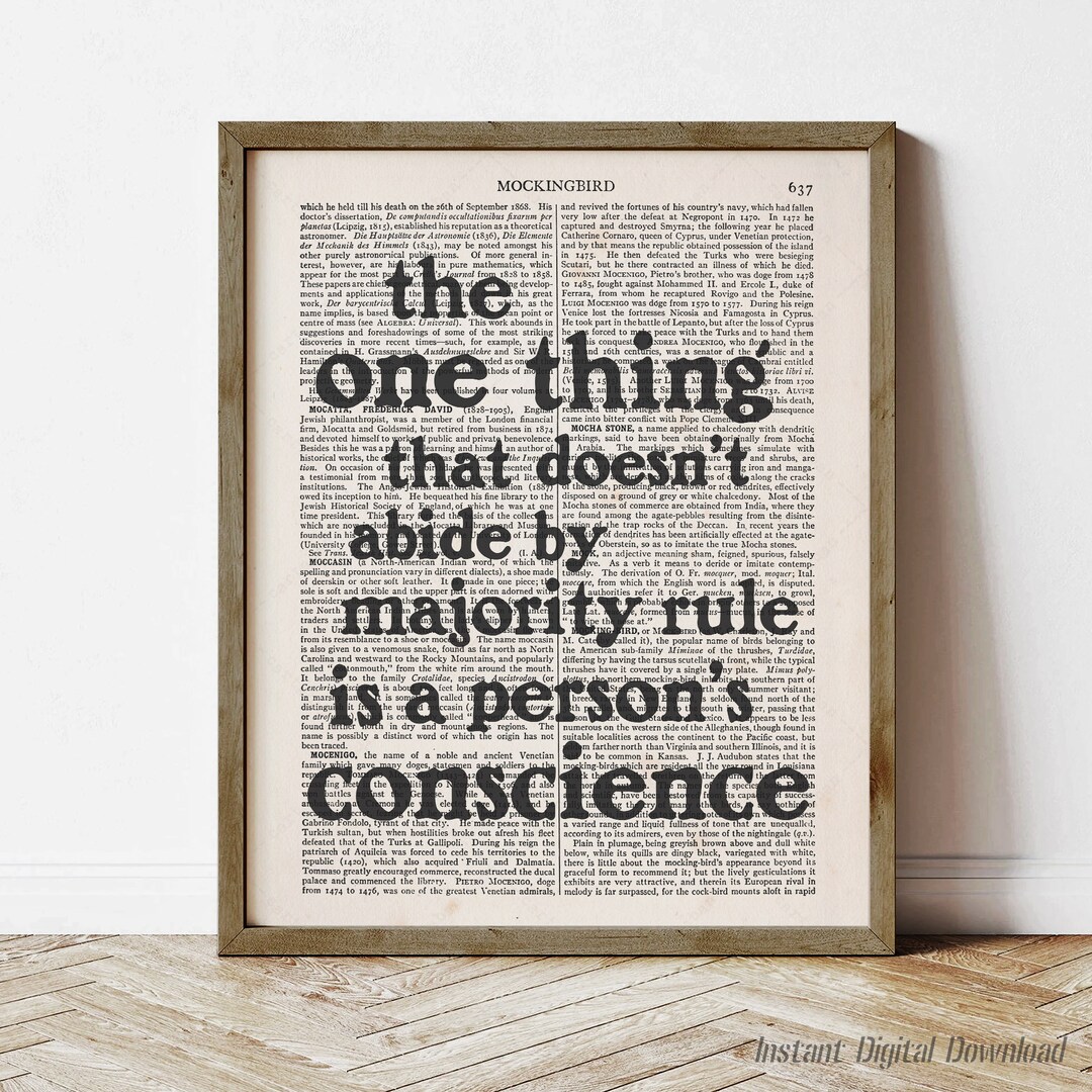 Harper Lee Quote, Instant Download, Wall Art Reading Nook Decor, Print ...