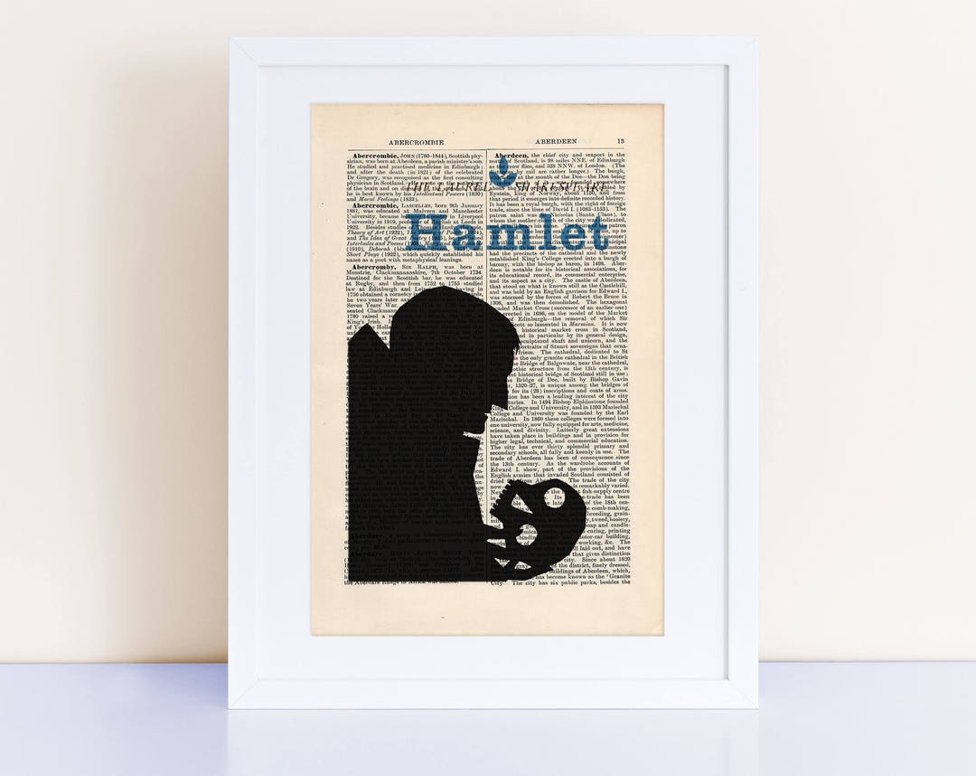 Hamlet by William Shakespeare Print on an Antique Page, Book Lovers ...