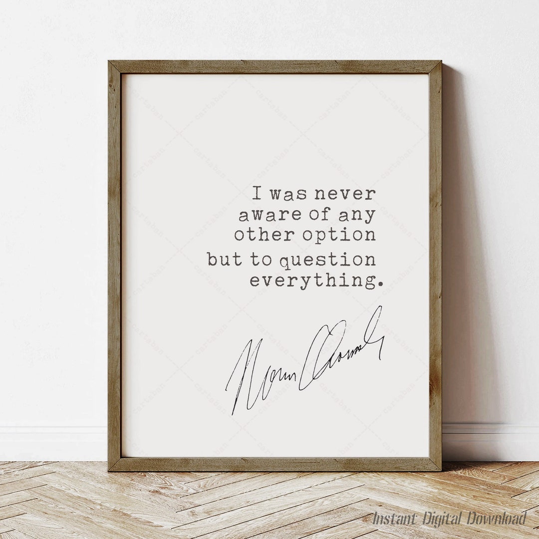 Noam Chomsky Quote, Motivation Poster, Digital Download, Inspirational ...