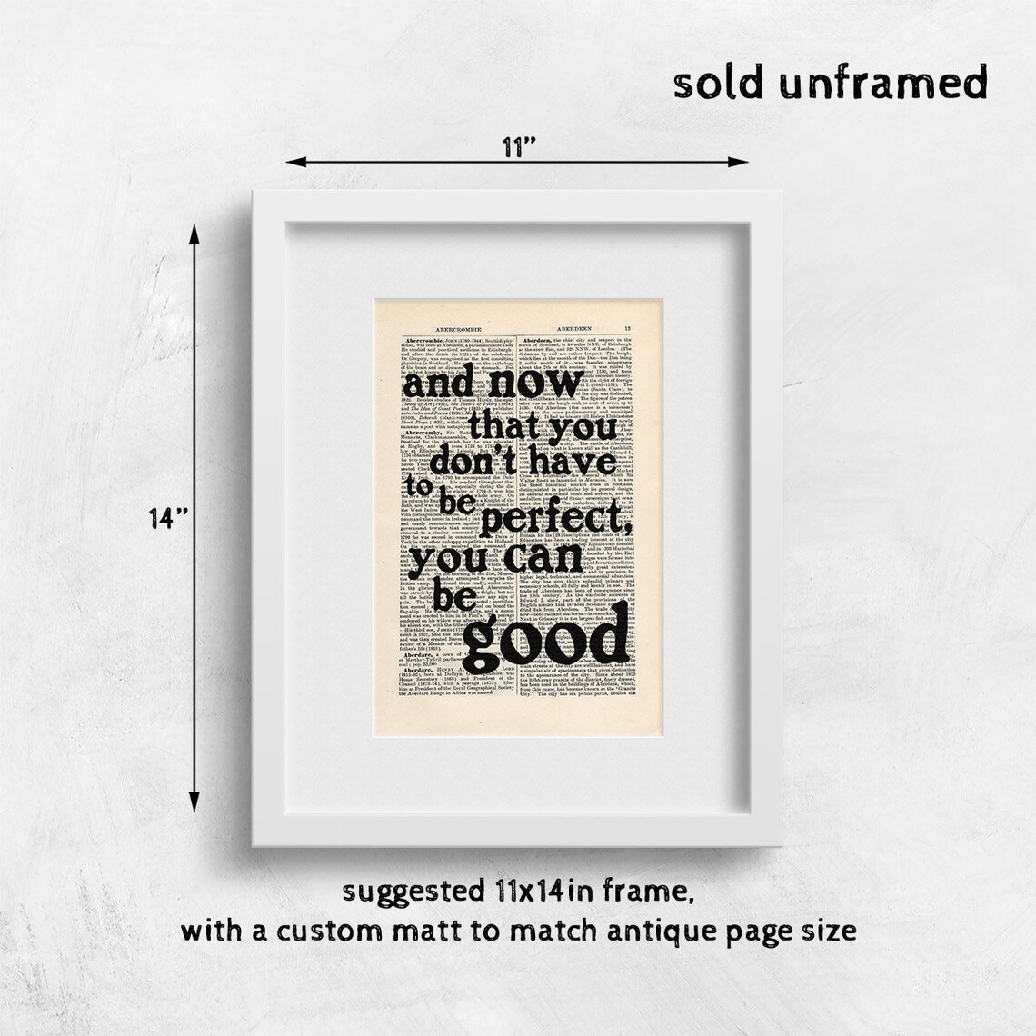 John Steinbeck Quote Print on an Antique Page You Can Be | Etsy