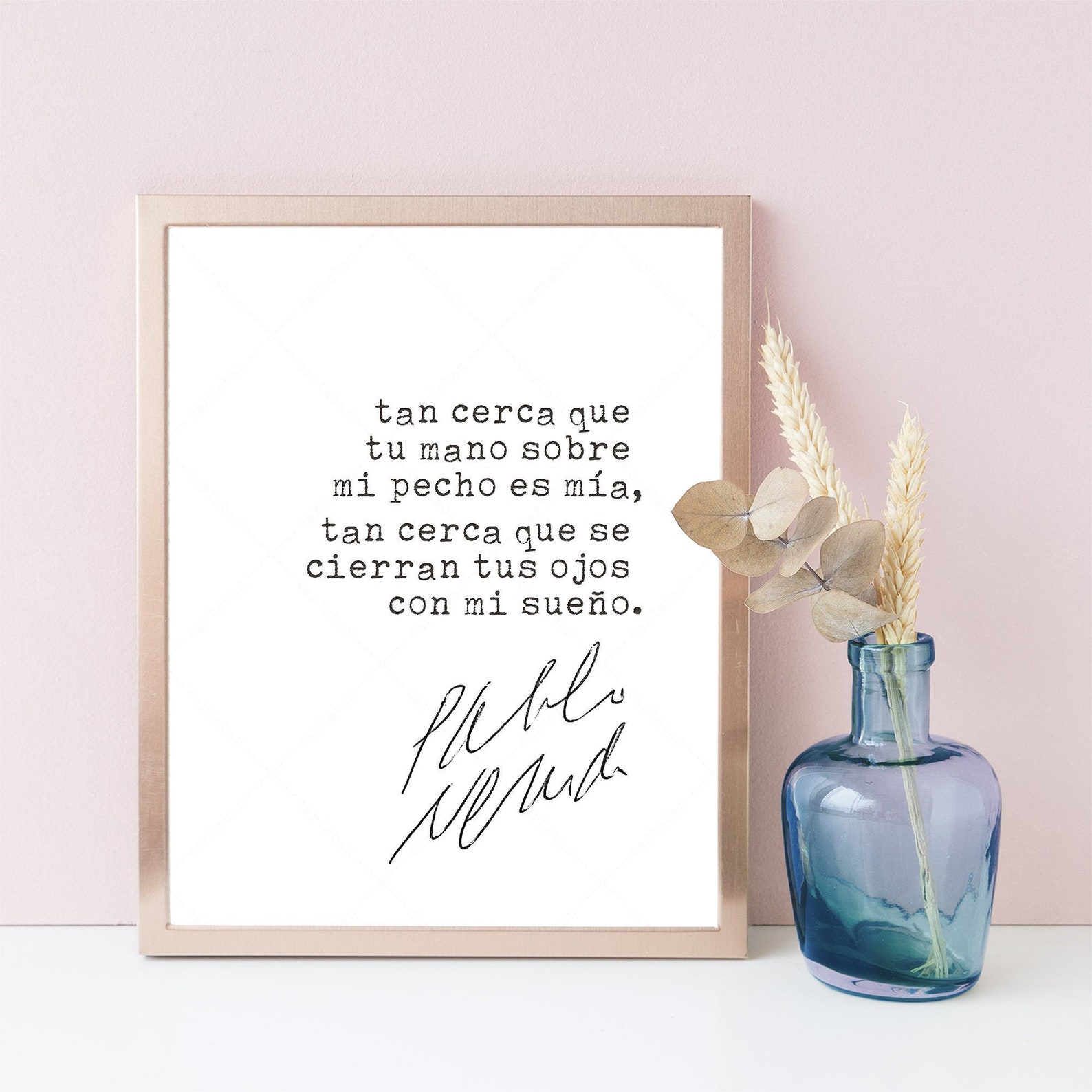 Pablo Neruda Quote Love Sonnet XVII Book Lovers Gifts - Etsy