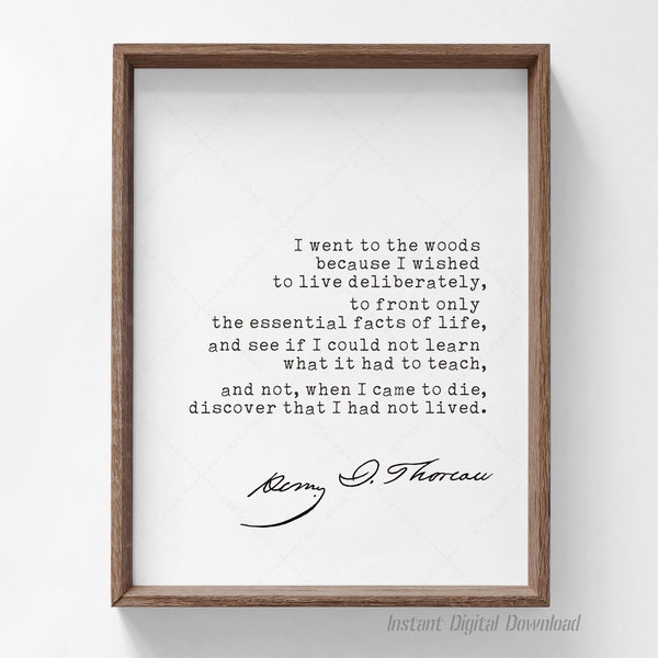 Henry David Thoreau - Etsy