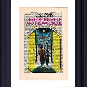 The Lion the Witch and the Wardrobe by CS Lewis Print on an - Etsy