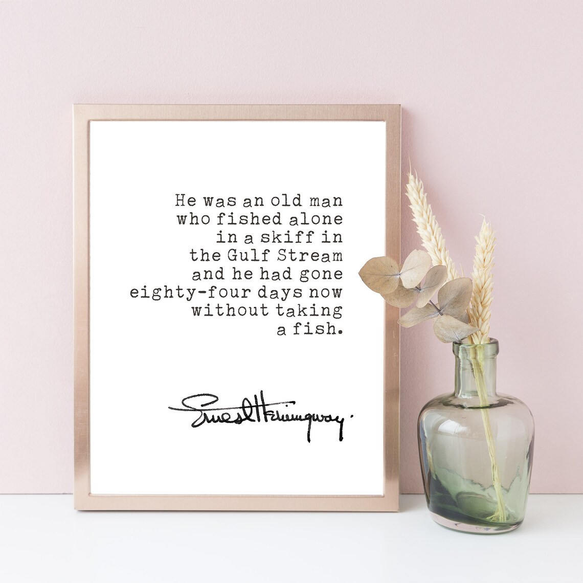 Ernest Hemingway Quote Motivation Poster Digital Download - Etsy