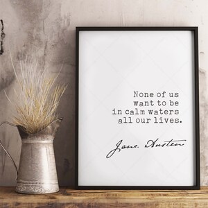 Jane Austen Quote, Book Lovers Gifts, Digital Download Printable Poster ...