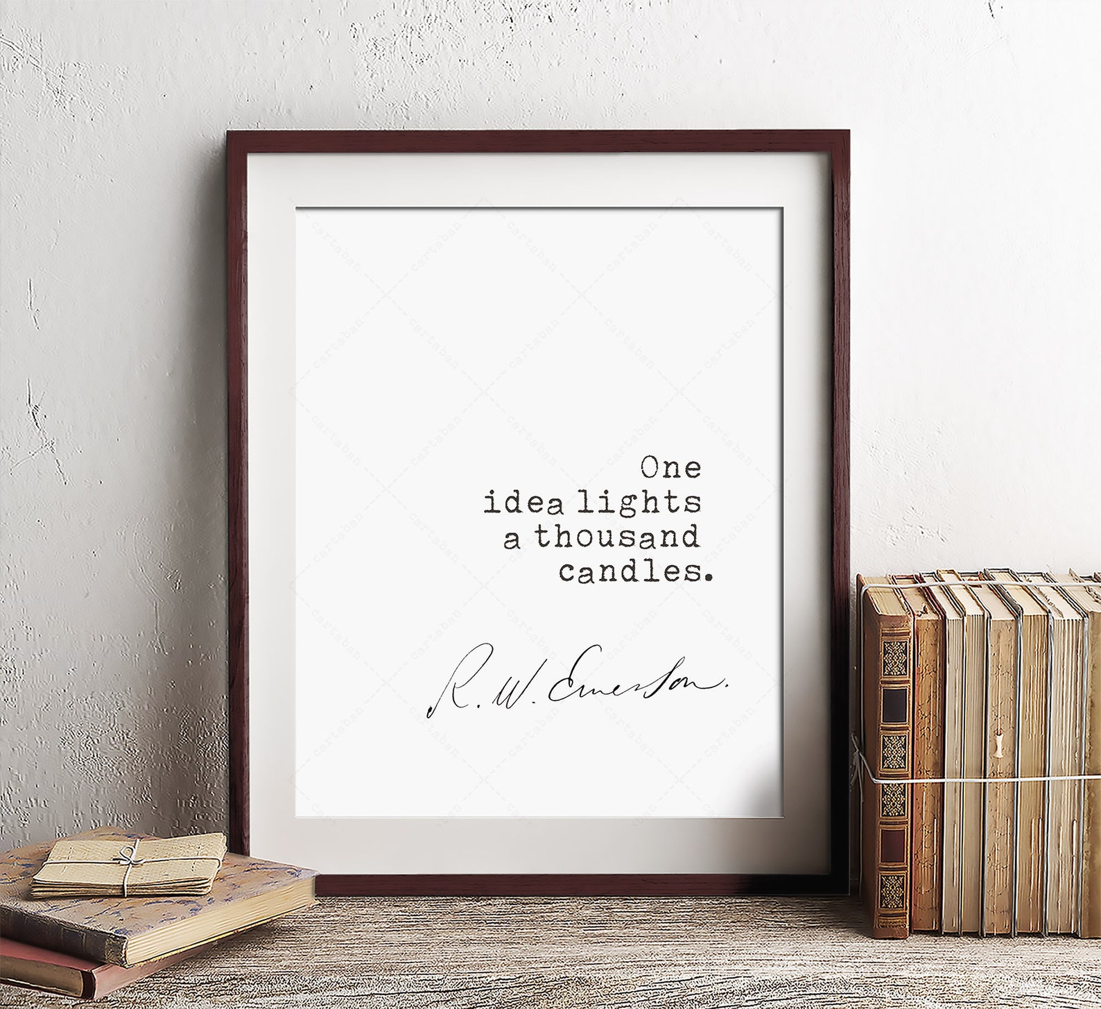 Ralph Waldo Emerson Quote Poster book lovers gifts digital | Etsy