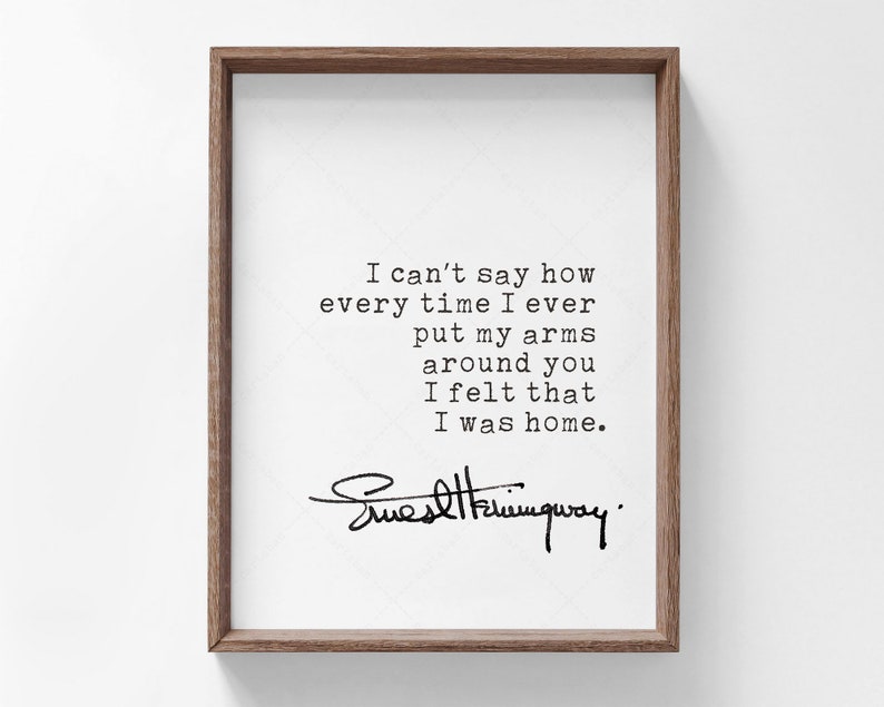 Ernest Hemingway Quote Digital Download Print Poster - Etsy