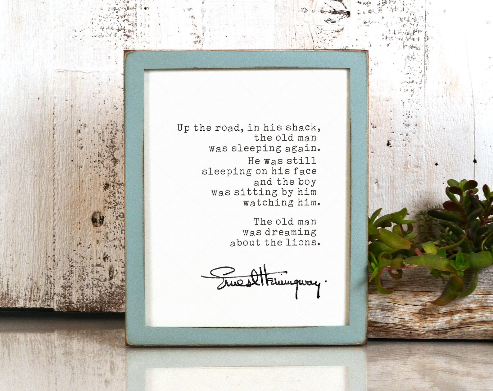 Ernest Hemingway Quote Motivation Poster Digital Download | Etsy