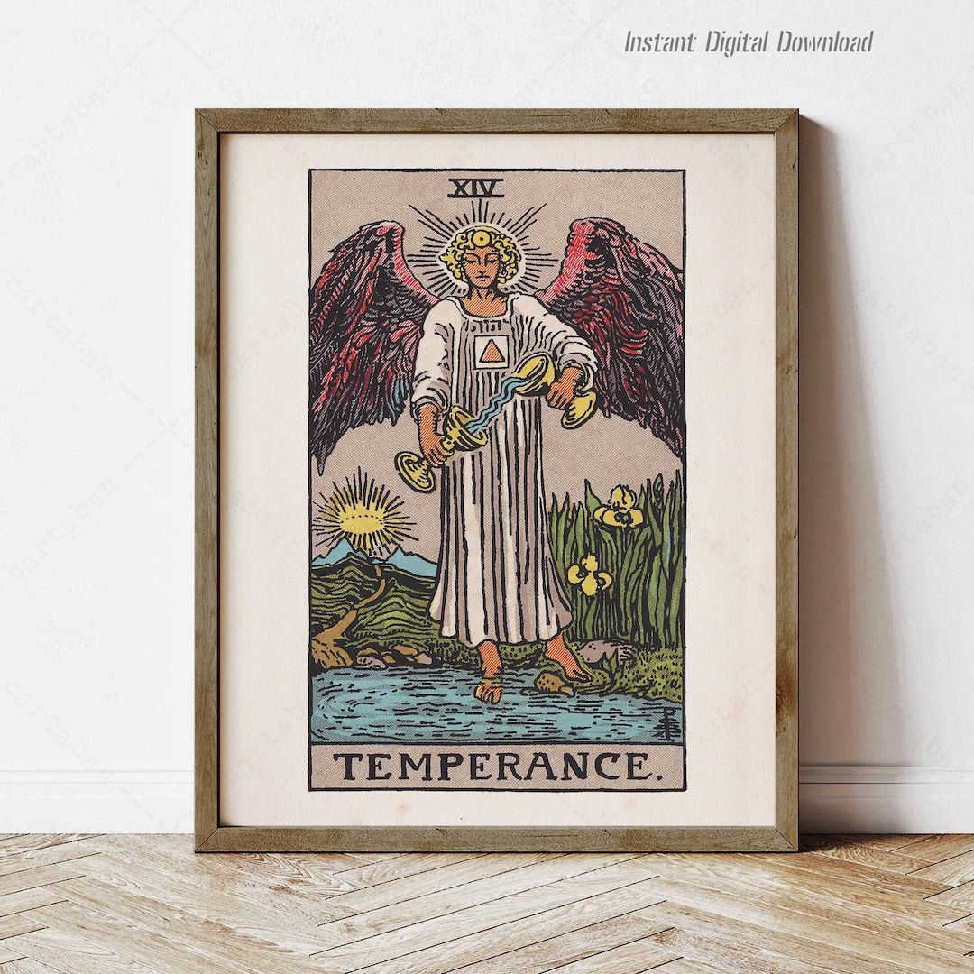 Temperance Tarot Karte, Rider Taile Smith Kartenspiel, RWS Poster ...