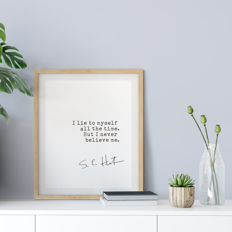 The Outsiders Quote SE Hinton Print Book Lovers Gifts | Etsy