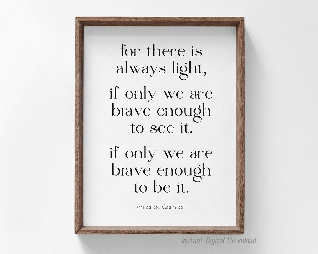 Amanda Gorman Typography Printable Inspirational Quote Art Instant ...