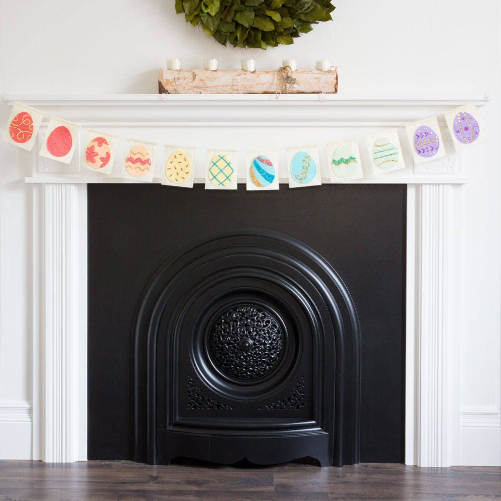 Easter Egg Banner - Pattern - Easter Egg Countdown - Felt Easter Garland Decoration DIY - Etsy