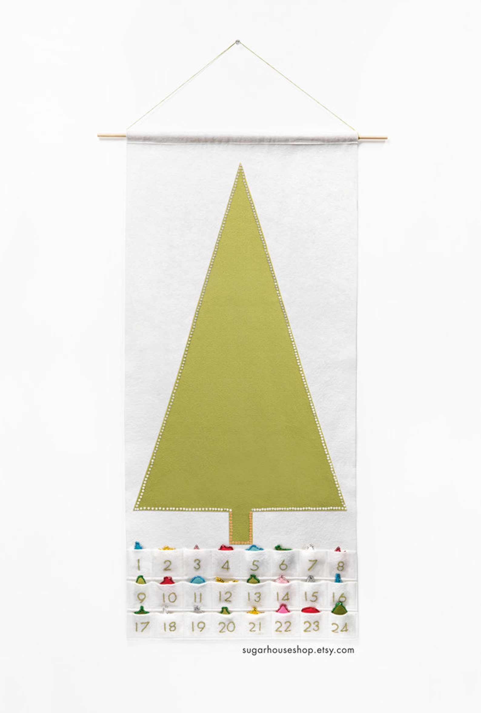 Christmas Tree Advent Calendar Pattern Modern Countdown - Etsy