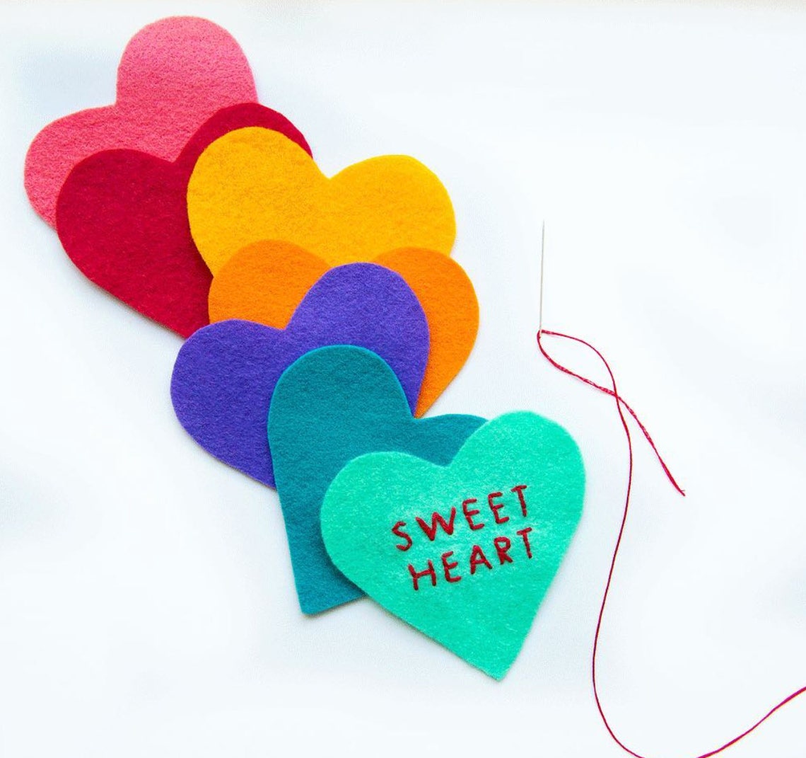 Valentines Day Hearts Pattern Valentine Banner Countdown | Etsy