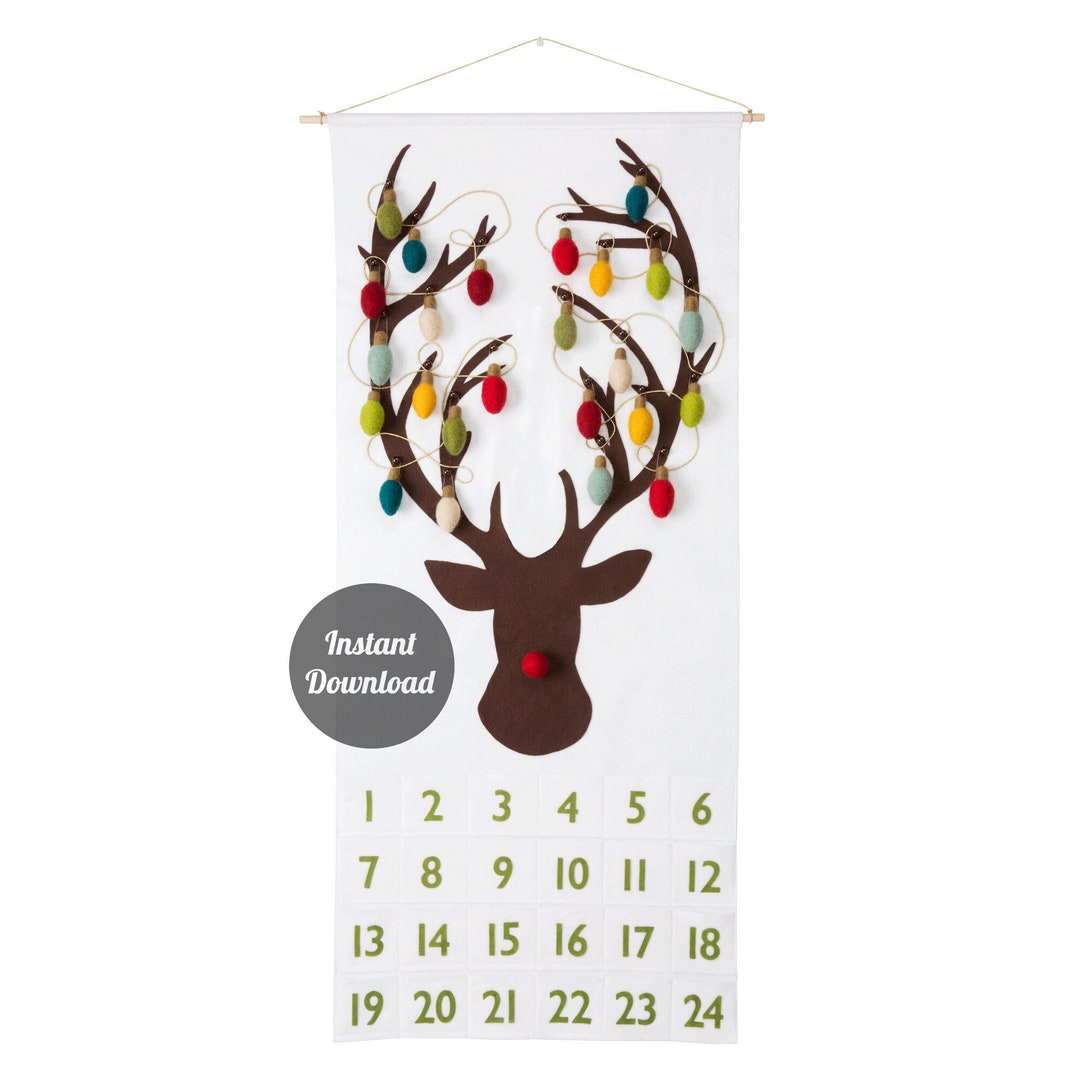 Advent Calendar Pattern - Rudolph the Red-nosed Reindeer With 24 ...