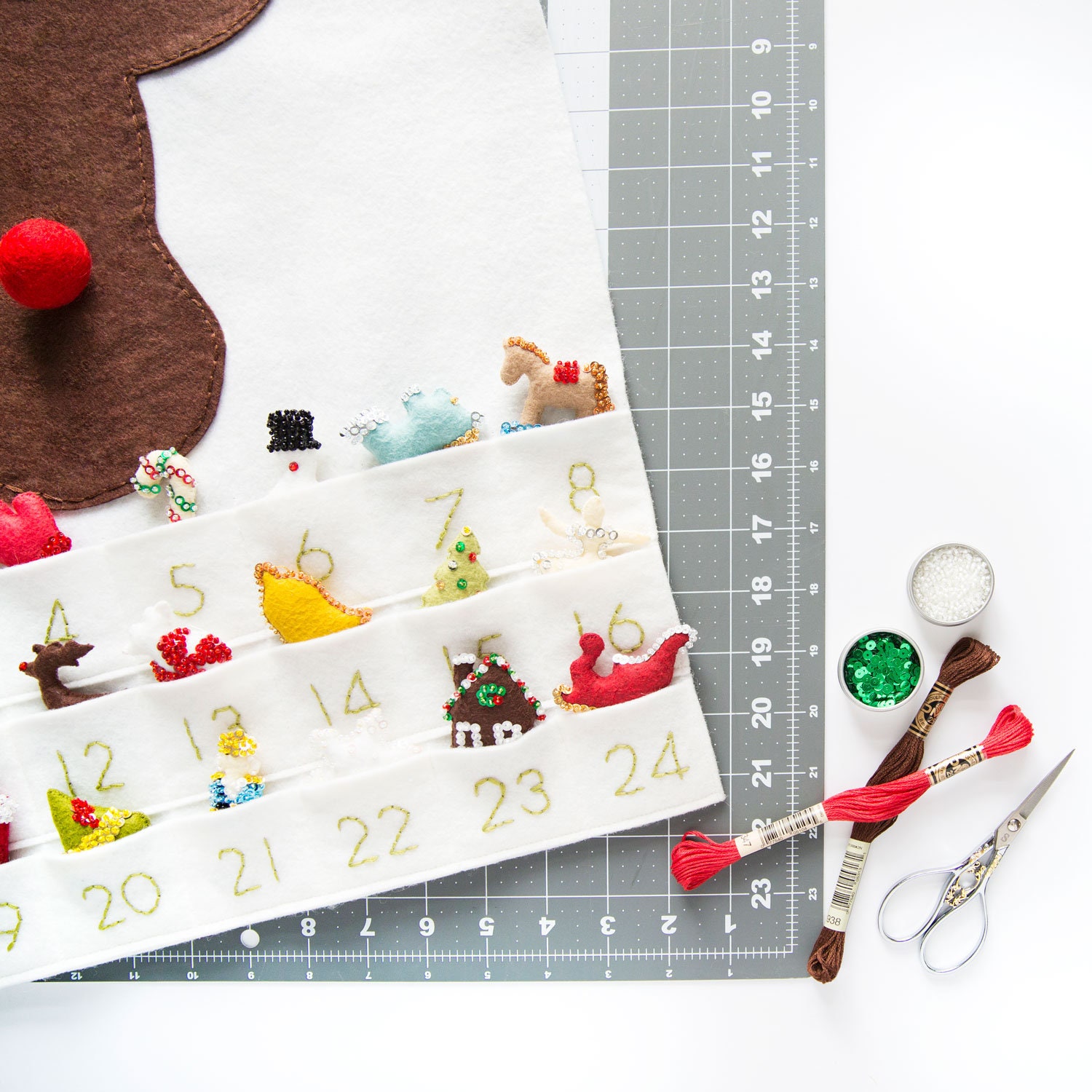 Christmas Advent Calendar Sewing Pattern DIY Felt Countdown | Etsy Canada