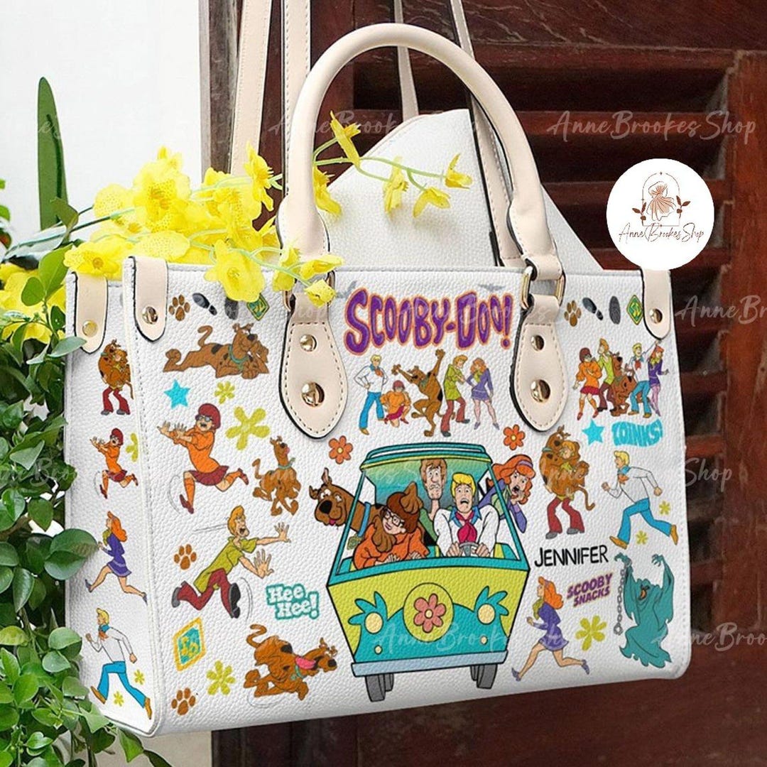 Scooby Doo Leather Handbag, Scooby Cartoon Handbag, Women Leather Bag ...