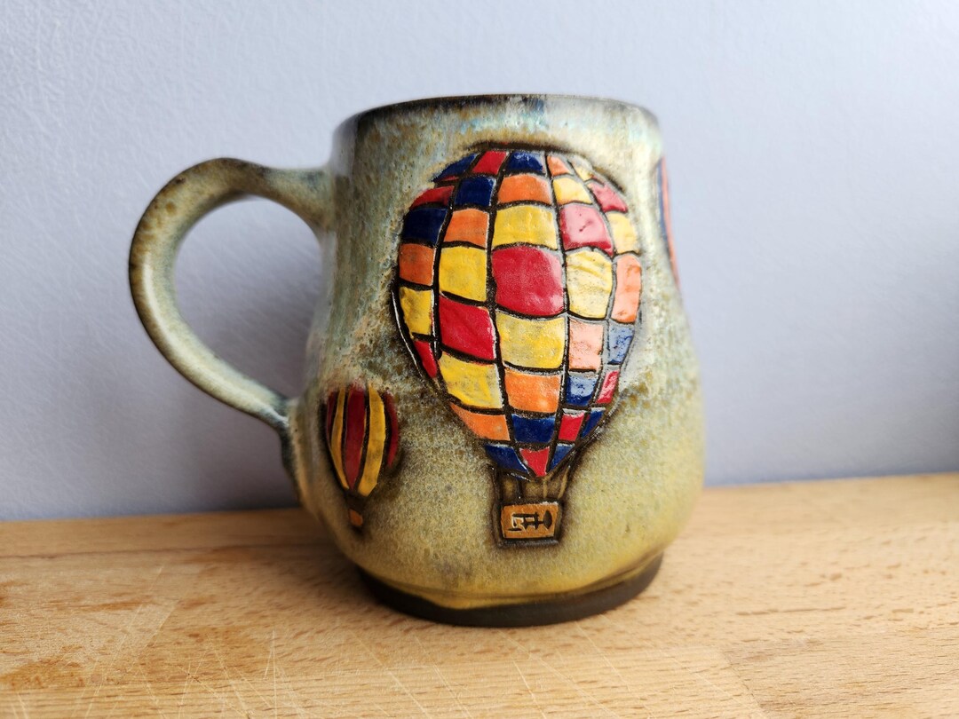 Handmade Stoneware Balloon Mug - Etsy