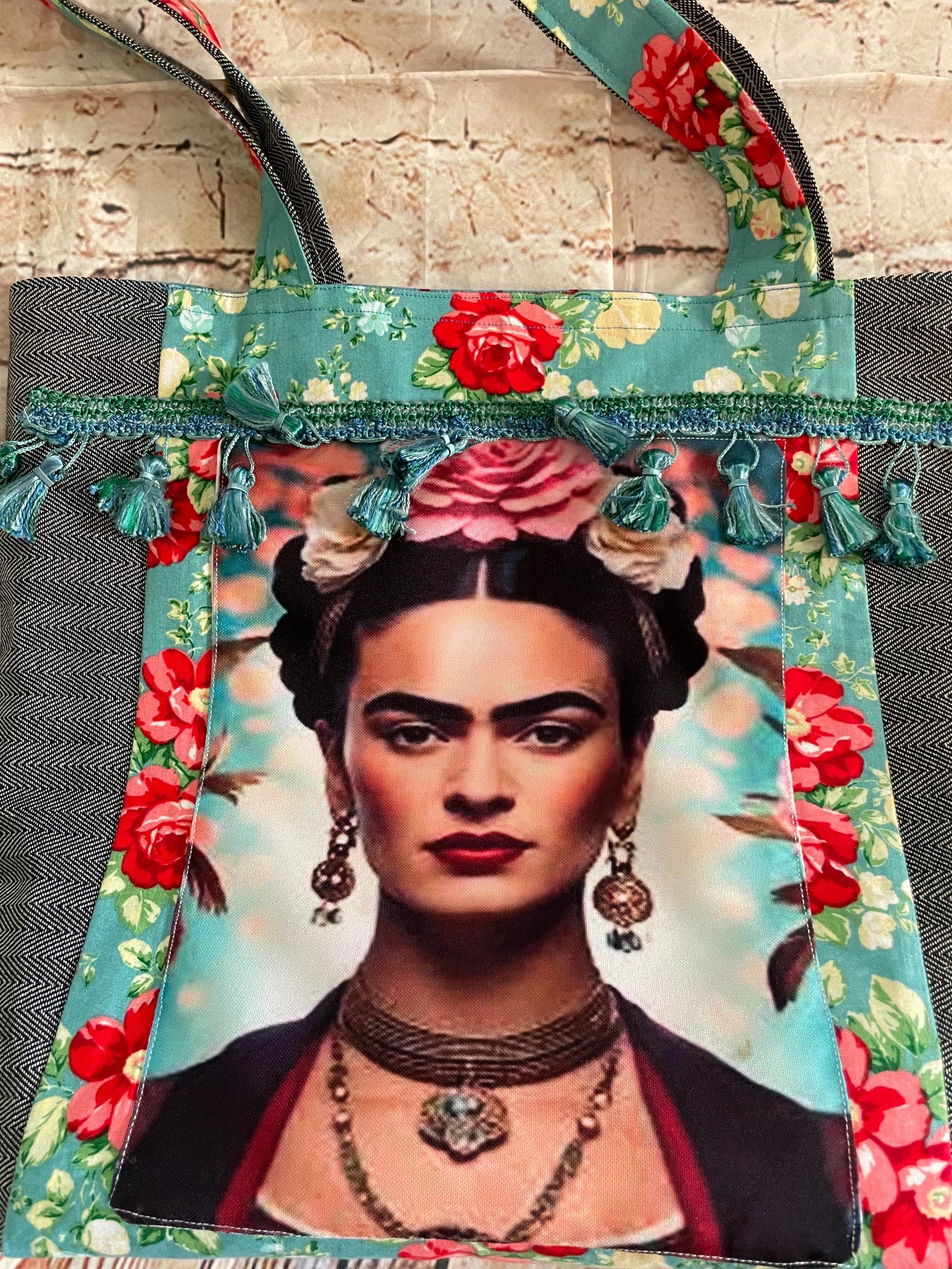 NEW Ships Free Handmade Virgen De Guadalupe/sarape Fabric Handbag/tote ...