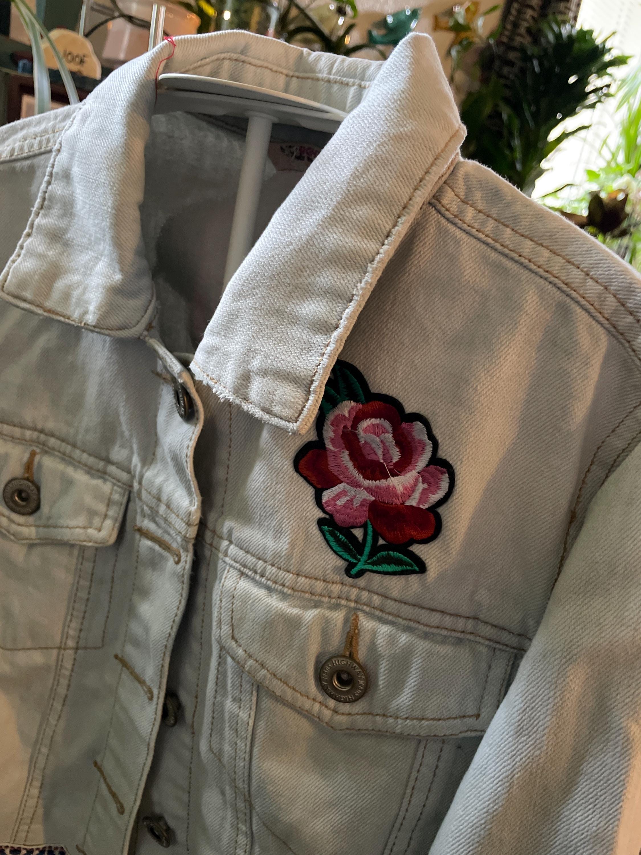 Size M ~ Custom Upcycled One of a Kind Jean Jacket With Embellished ...