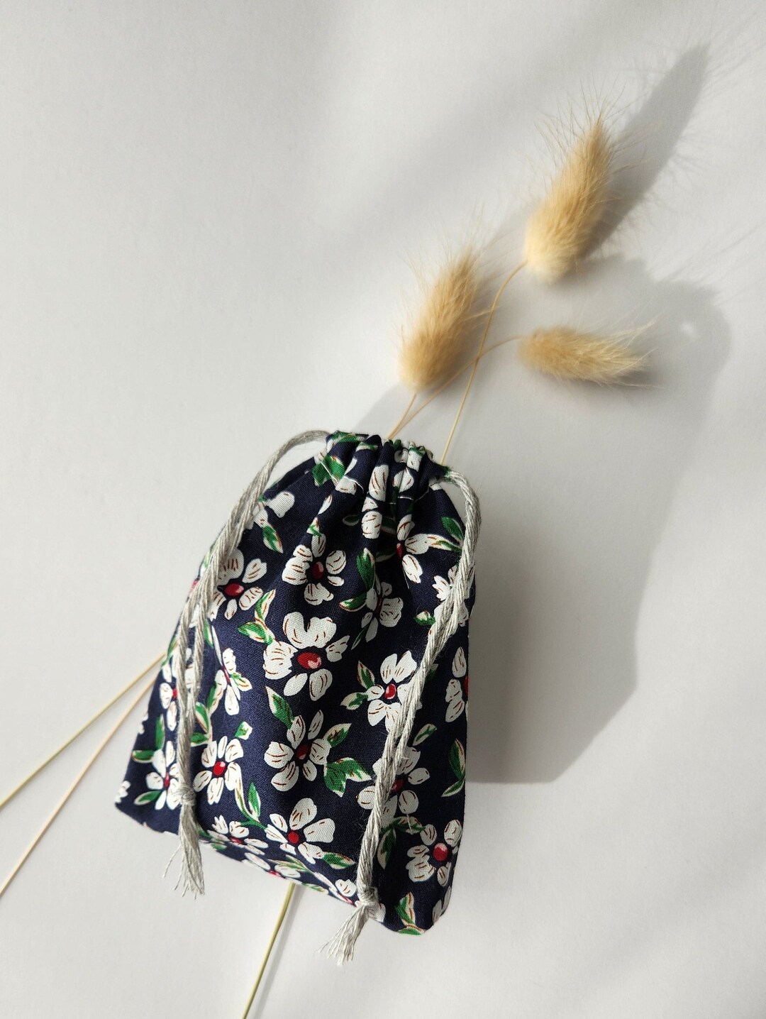 Small Drawstring Bag for Jewellery, Headphones, Gemstone, Cotton ...