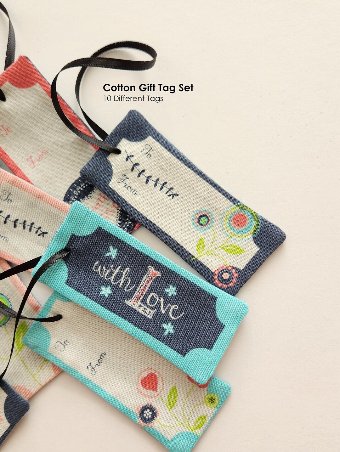 Fabric Gift Tags for Holiday Season | Reusable Writeable Ecofriendly ...