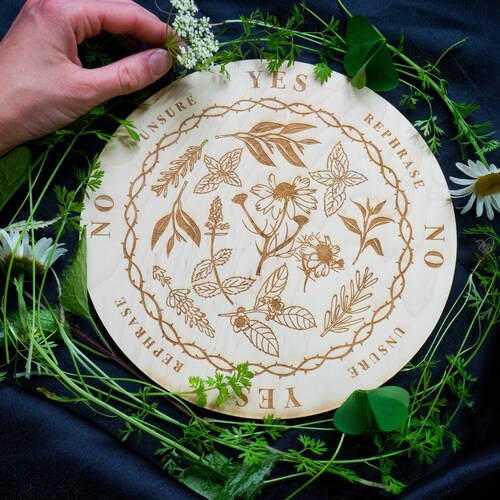 Pendulum Board Kit Herbal Wooden Scrying Board Plants - Etsy