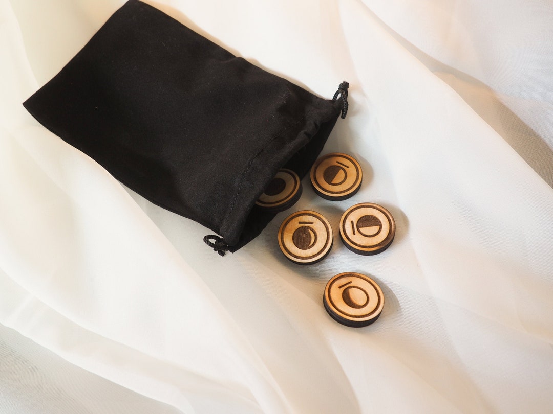 Moon Phase Wooden Divination Runes Phases of the Moon - Etsy