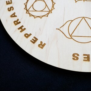 Chakra Wood Pendulum Board | Kundalini Chakra Kit for Dowsing & Scrying ...