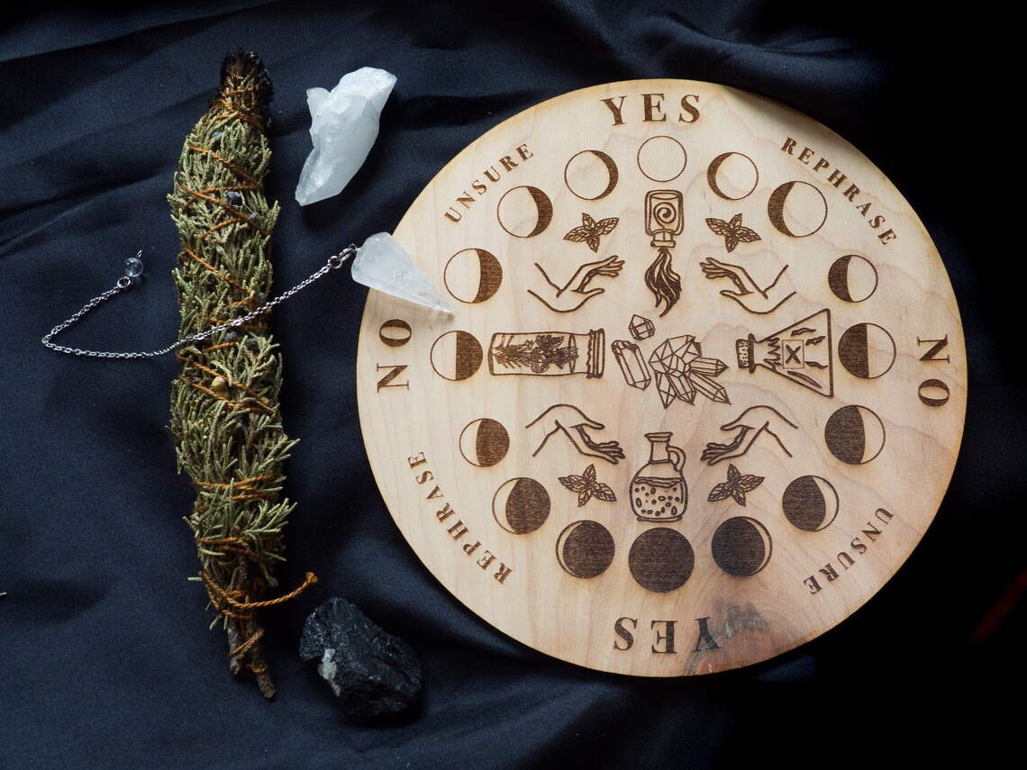 Divining Board with Moon Phases Unique Witch Board for | Etsy