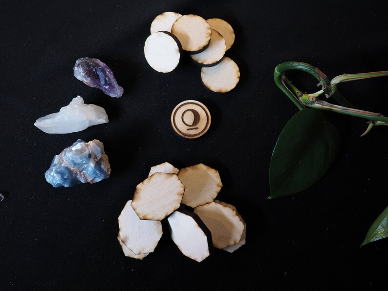 Moon Phase Wooden Divination Runes Phases of the Moon - Etsy