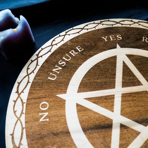 Wood Pendulum Board Pentacle | Pagan Dowsing & Scrying Board | Witchy ...