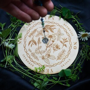 Pendulum Board Herbal Kit | Nature Wooden Board | Divination Witch ...