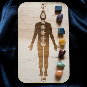 Chakra Healing Board | Distance Reiki Chart | Wooden Altar Tile for ...
