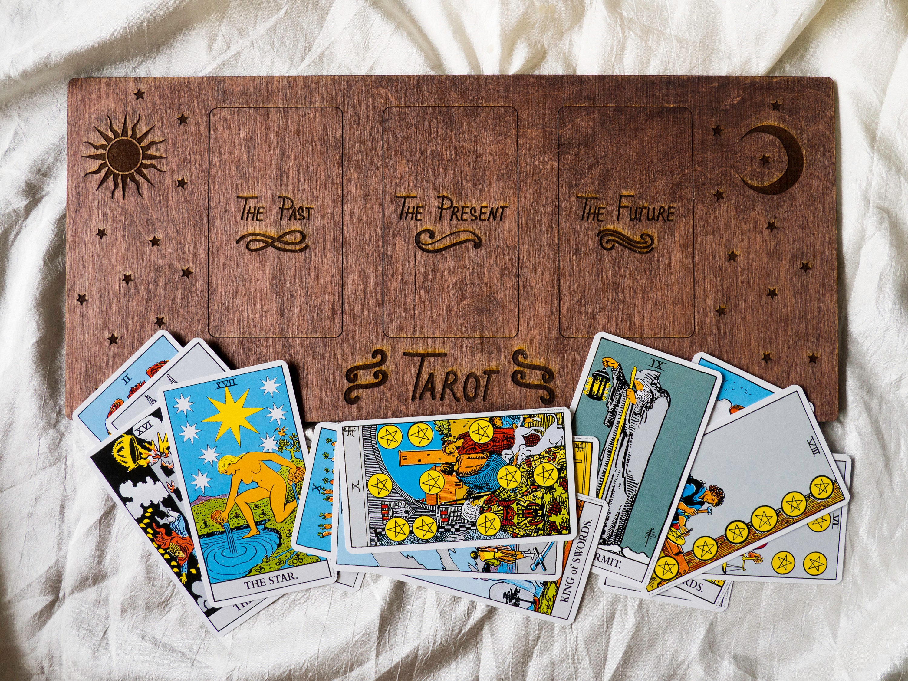 Tarot Spread Board Wooden Mat for Divination Altar Card | Etsy