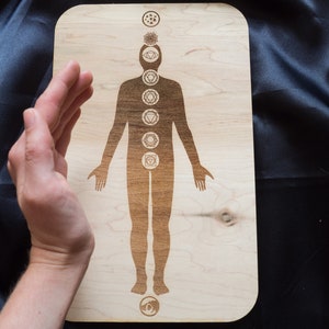 Chakra Healing Board | Distance Reiki Chart | Wooden Altar Tile for ...